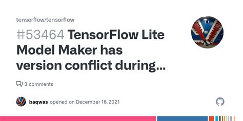 TensorFlow Lite Model Maker Has Version Conflict During Install On RPi W Issue