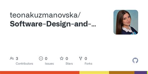 GitHub Teonakuzmanovska Software Design And Architecture