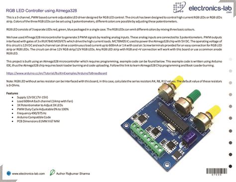 RGB LED Controller Using Atmega Electronics Lab