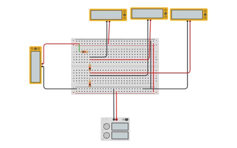circuit design medir voltaje circuito en serie tinkercad