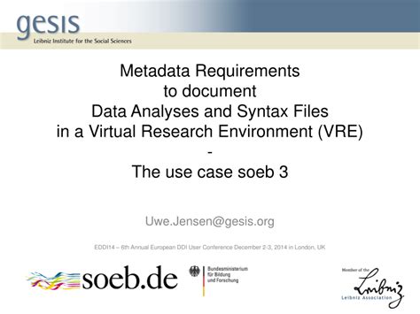 Pdf Metadata Requirements To Document Data Analyses And Syntax Files