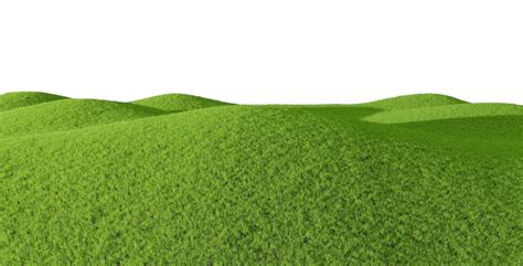 Premium Photo Green Hill Of Grass Field Isolated On White Background