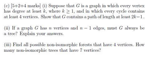Solved C Marks I Suppose That G Is A Graph In Chegg