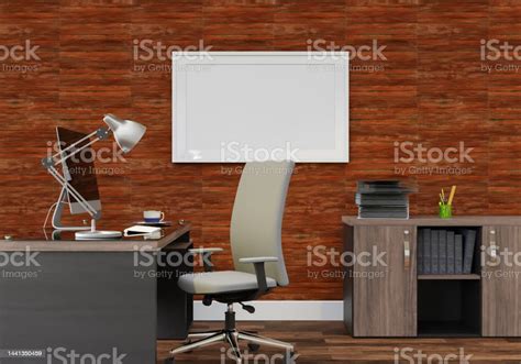 3d 인테리어 디자인 모형 사진 프레임이있는 최소 작업 공간 0명에 대한 스톡 사진 및 기타 이미지 0명 3차원 형태 가구 Istock