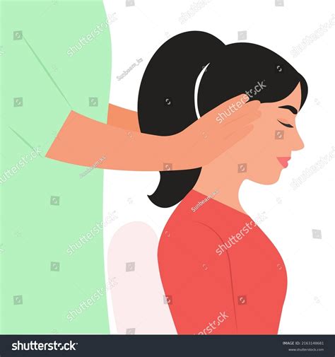 Scalp Massage Massage Therapist Massaging Head Stock Vector Royalty Free 2163148681 Shutterstock