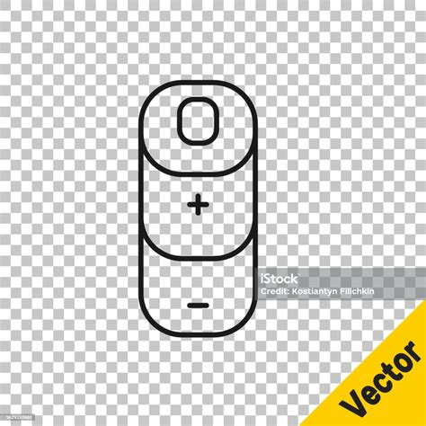 투명 한 배경에 격리 된 블랙 라인 배터리 충전 레벨 표시기 아이콘 벡터 가득 찬에 대한 스톡 벡터 아트 및 기타 이미지 가득 찬 검은색 계기판 측정기 Istock