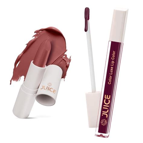 Juice Creamy Nude M21 Kiss Sensation Lipstick And Sultry Burgundy M04