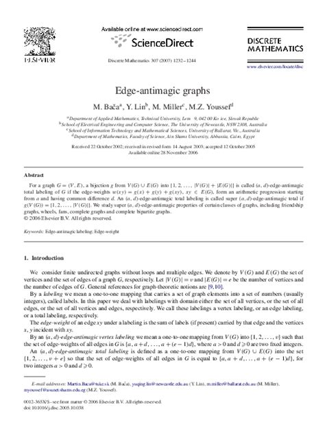pdf edge antimagic graphs