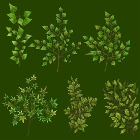 Birch Branches In Green Environment 3d Plant Texture Design Video