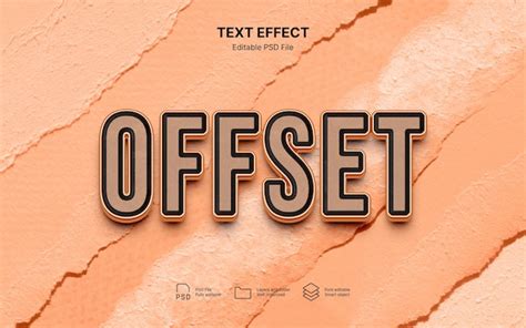 Premium Psd Offset Print Text Effect