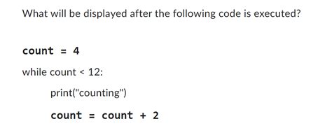 Solved What Will Be Displayed After The Following Code Is Chegg