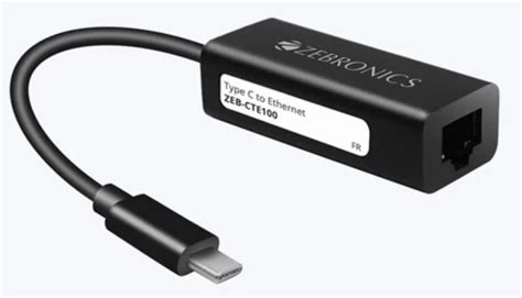 Black Zebronics Cte100 Ethernet Adapter For Desktop At Rs 3500 Piece