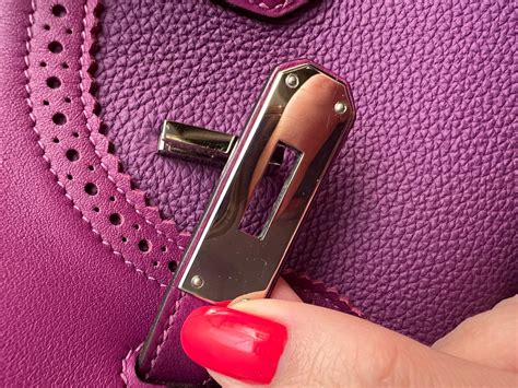 Hermès Birkin 35 Ghillies Anemone Bag With Palladium Hardware For Sale