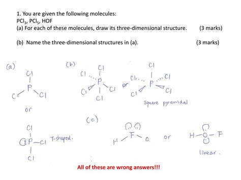 Ppt 1 You Are Given The Following Molecules Pcl 3 Pcl 5 Hof Powerpoint Presentation Id