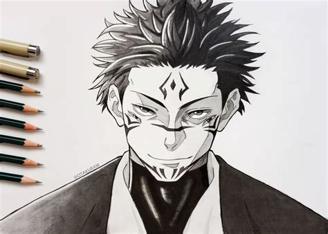 Sukuna In Megumi Body Drawing Fanart Anime Drawings Sketches Body