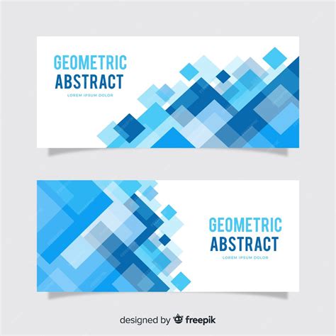추상적 인 기하학적 배너 무료 벡터
