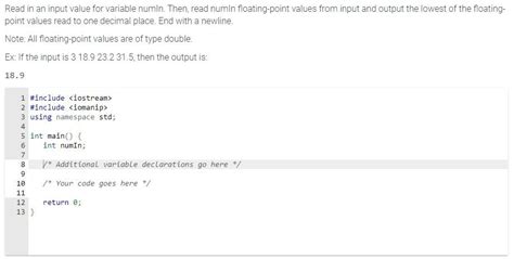 Solved Read In An Input Value For Variable Numln Then Read Chegg Com