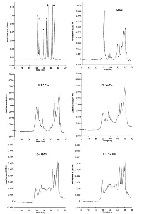Se Hplc Chromatograms Of Lentil Meal Proteins And Their Chymotryptic