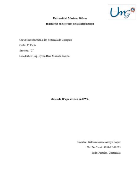 Clases De Ip Que Existen En Ipv4 Descargar Gratis Pdf Dirección Ip Red De Arquitectura