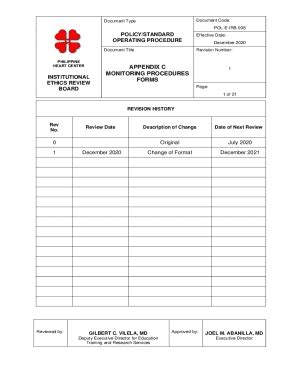 Fillable Online APPENDIX C MONITORING PROCEDURES FORMS Fax Email Print PdfFiller
