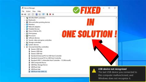 How To Fix Usb Device Not Recognised Or Usb Device Not Showing In