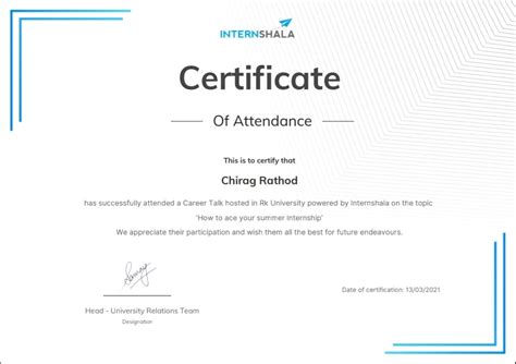 Chirag Rathod On Linkedin Career Internshala Rku