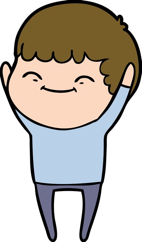 Ni O Sonriente De Dibujos Animados Vector En Vecteezy