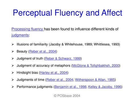 Ppt Perceptual Fluency And Affect Powerpoint Presentation Free Download Id 266572