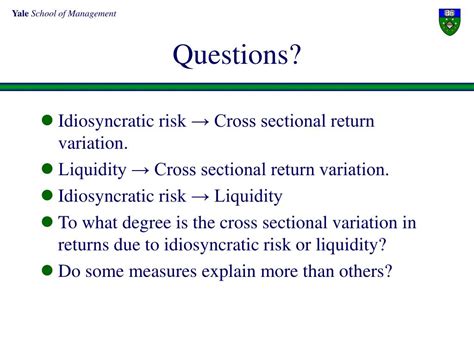 Ppt Cross Sectional Variation Of Stock Returns Idiosyncratic Risk And Liquidity Powerpoint