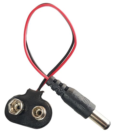 Diyables 9v Battery Clip With Dc 5 5mm X 2 1mm Male Plug For Arduino Esp32 Esp8266 Raspberry Pi