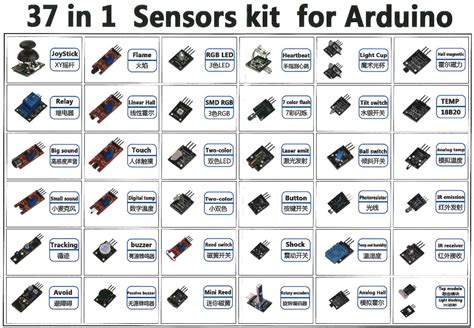 37 in 1 box sensor kit for arduino cardboard box sound division and surplustronics