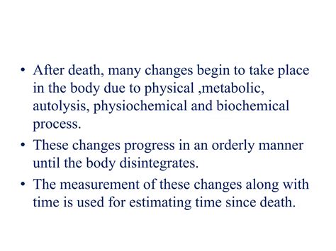 Post Mortem Interval Pptx First Aid Injuries