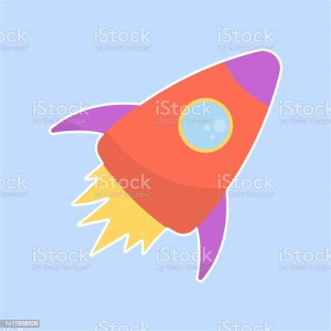 유치한 스타일의 로켓 평면 항공 운송 벡터 일러스트 레이 션 개념에 대한 스톡 벡터 아트 및 기타 이미지 개념 개념과 주제 개발 Istock