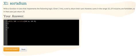 Solved X1 Sorta Sum Write A Function In Java That