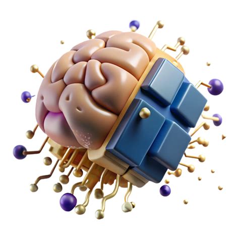 Magnificent Vintage Brain Computer Interface Neural Network Integration High Quality 56750355 Png