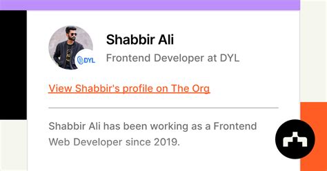 shabbir ali frontend developer at dyl the org