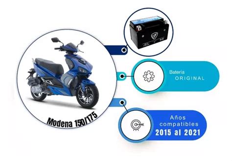 Bateria Pila Acumulador Gel Para Motoneta Modena 150 175 Meses sin interés