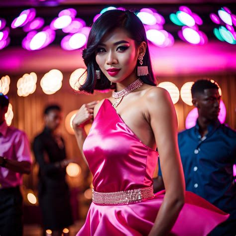 Vivacious Thai Femboy In Off The Shoulder Dress By Nathaliechen On