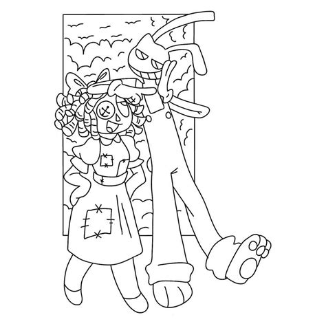 Раскраска Джекс шагает с Рагатой | распечатать раскраски для детей