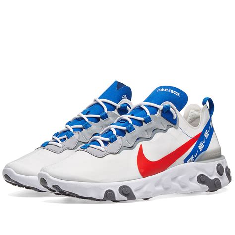 Nike React Element 55 White Red And Royal End Us