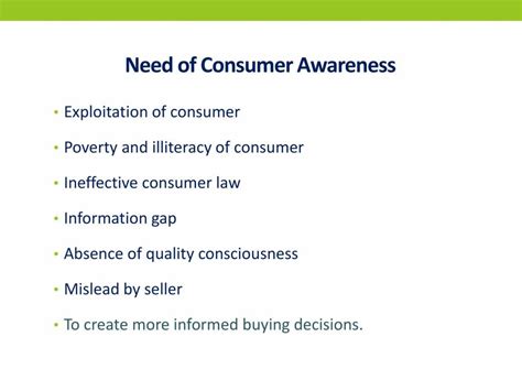 Need Of Consumer Awareness A Legal Study Role Of Consumer Awarenessin