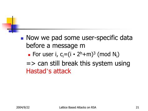 ppt lattice based attacks on rsa powerpoint presentation free download id 3138274