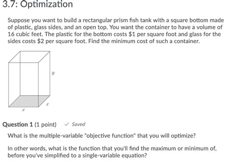 solved 3 7 optimization suppose you want to build a