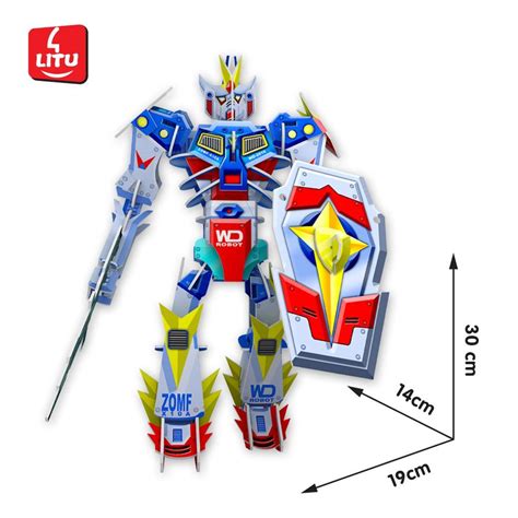 3d Puzzle Robot 1 3d Puzzle Diy Robot Toy Cartoon Robot Paper Craft Educational Game For Toys