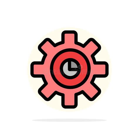 Graph Marketing Gear Setting Abstract Circle Background Flat Color