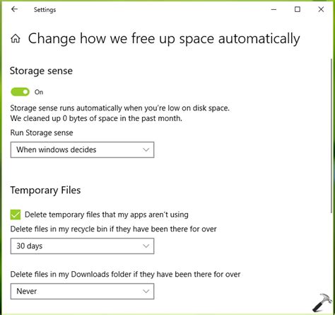 How To Use Storage Sense To Automatically Free Up Space In Windows