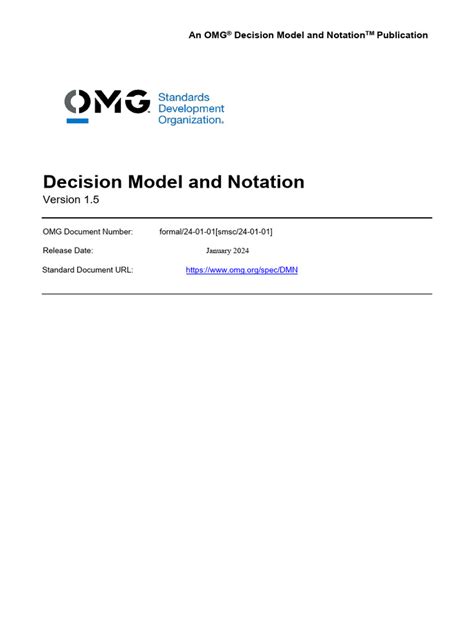 dmn decision model and notation 1 5 pdf copyright xml