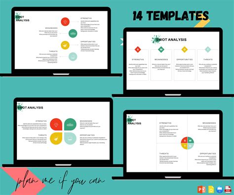 SWOT Analysis SWOT Template Keynote Template Google Slides Powerpoint Template Productivity SWOT
