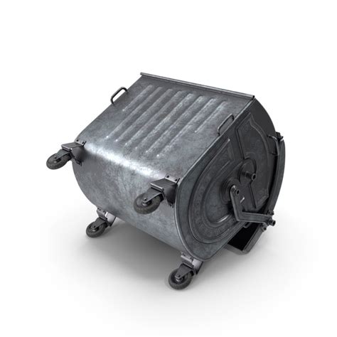 Metal Garbage Container Dirty Open Posed PNG Images PSDs For Download PixelSquid S121869948