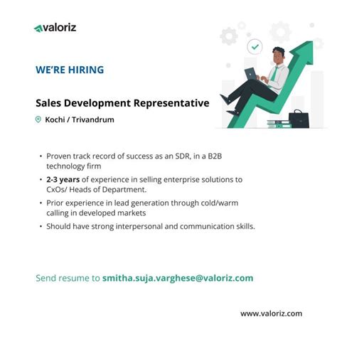 Hiring Valorizdigital Sdr Salesdevelopmentrepresentative Technoparkjobs Infoparkjobs